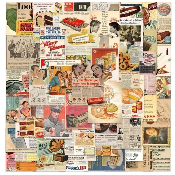 Office | 5 For 25 Vintage Magazine Ad Stickers | Poshmark